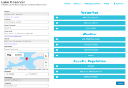 Web-based data entry form now available :: LakeObserver.org
